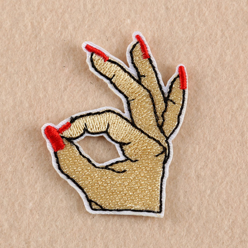 Lady Hand Embroidery Iron On Patches Design